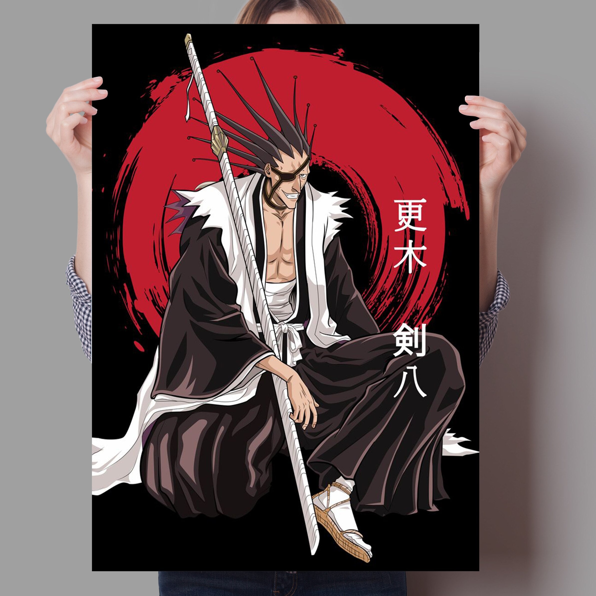 Bleach kenpachi Gotei Figure Poster – Anime Fantasy Land